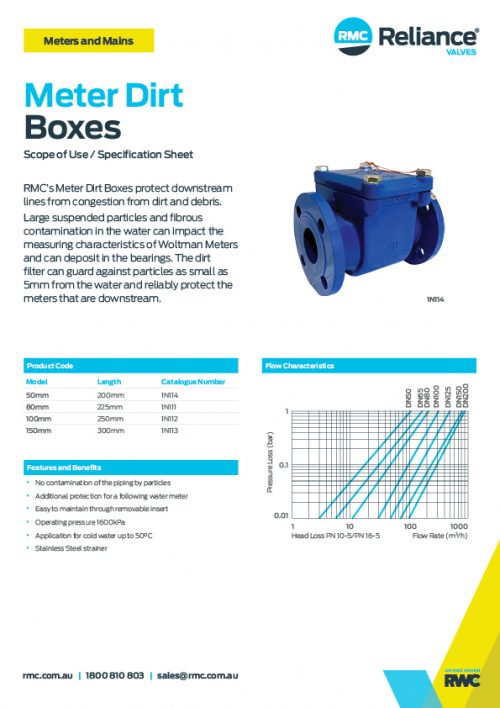 Meter Dirt Boxes – RMC Reliance Valves