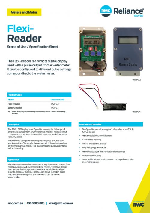 Flexi-Reader – RMC Reliance Valves