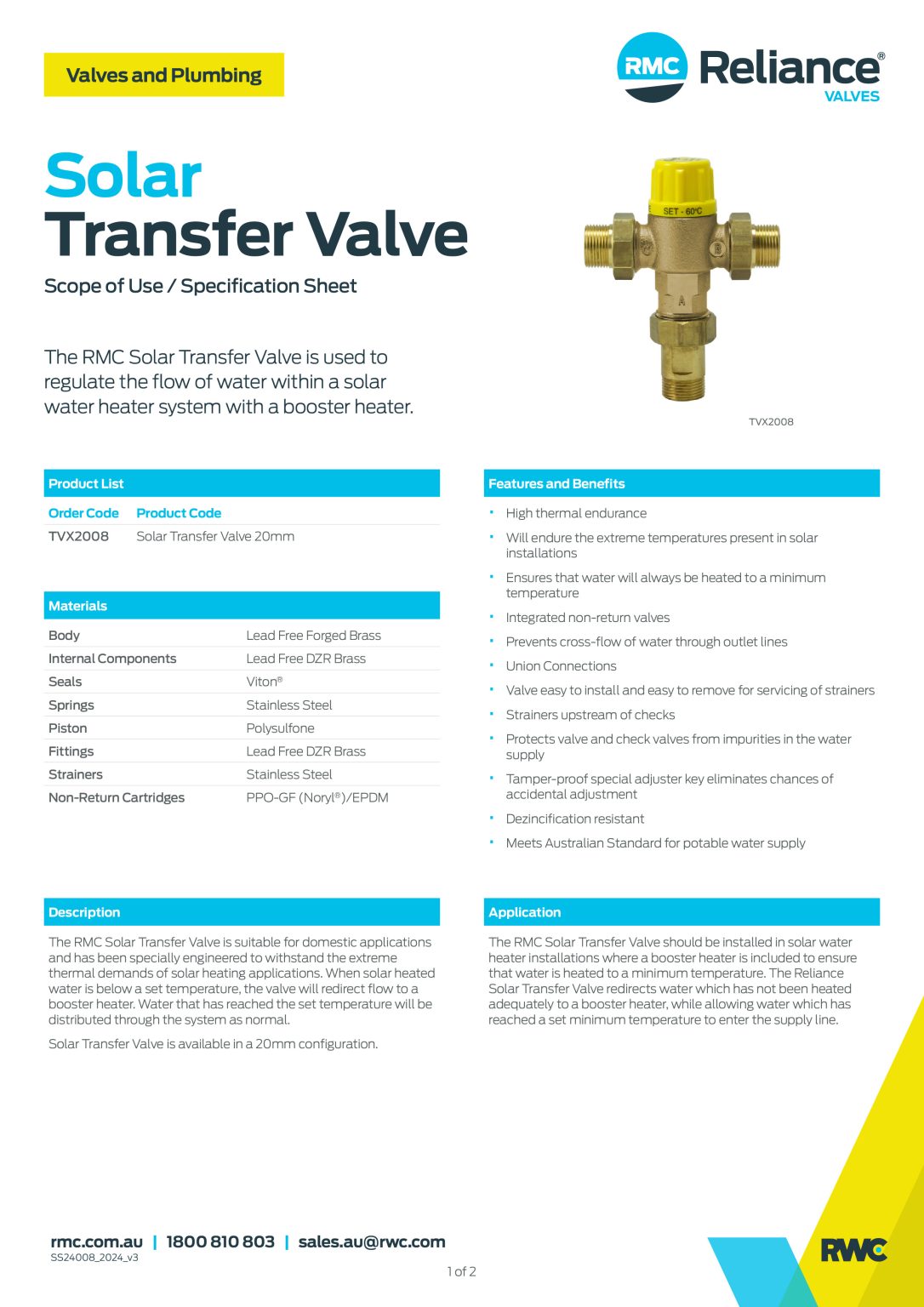 HeatGuard Tempering Valves – RMC Reliance Valves