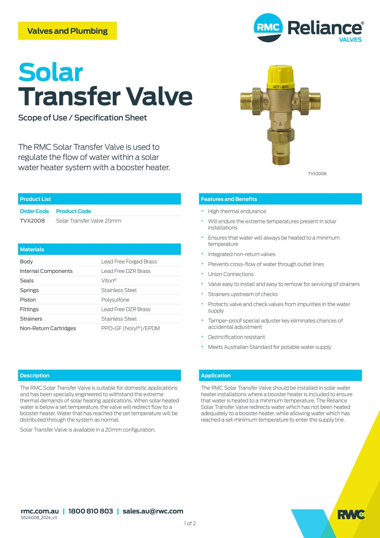 HeatGuard Tempering Valves – RMC Reliance Valves