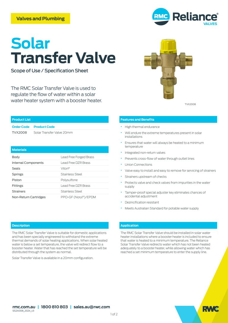 HeatGuard Tempering Valves – RMC Reliance Valves