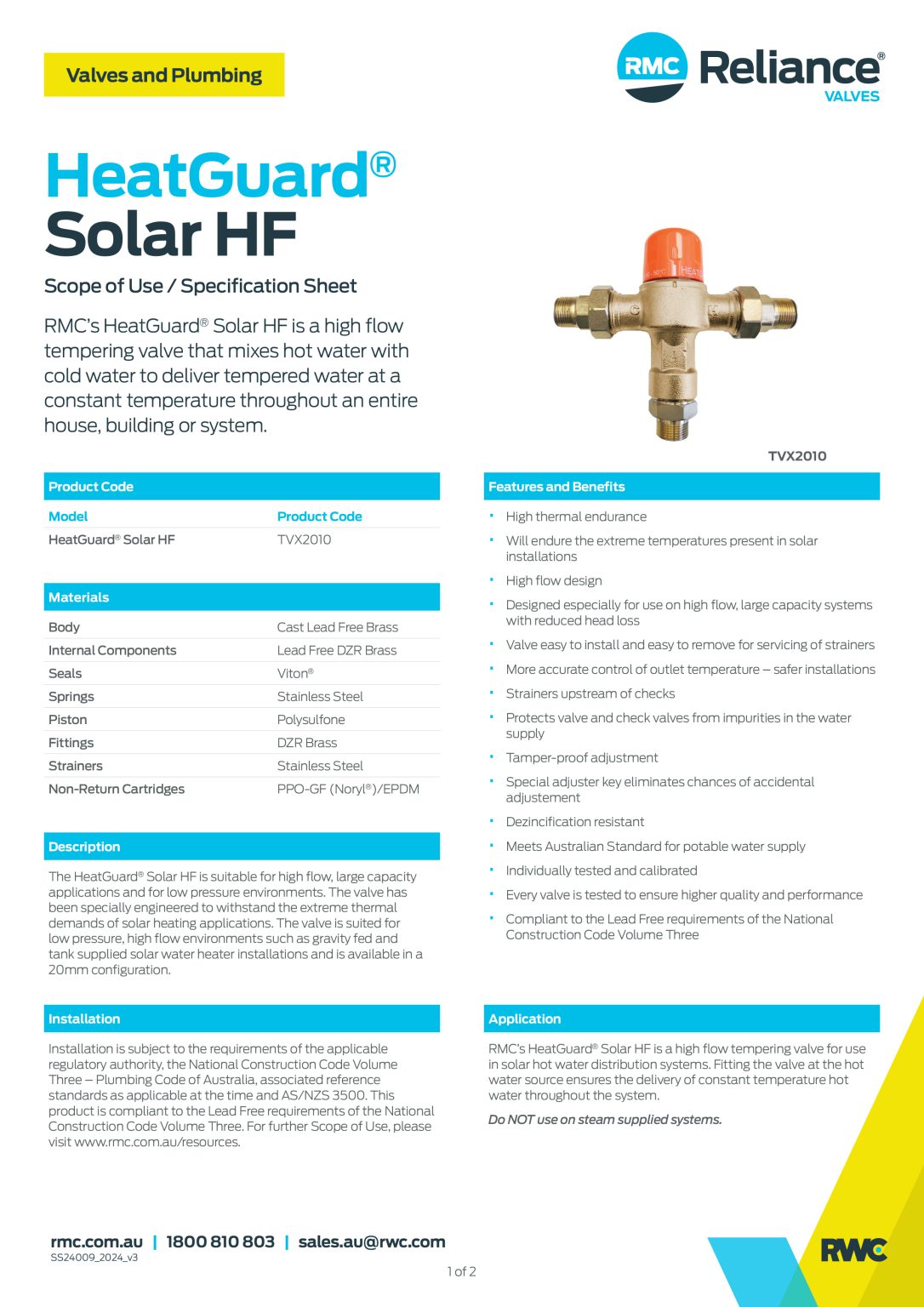 HeatGuard Tempering Valves – RMC Reliance Valves